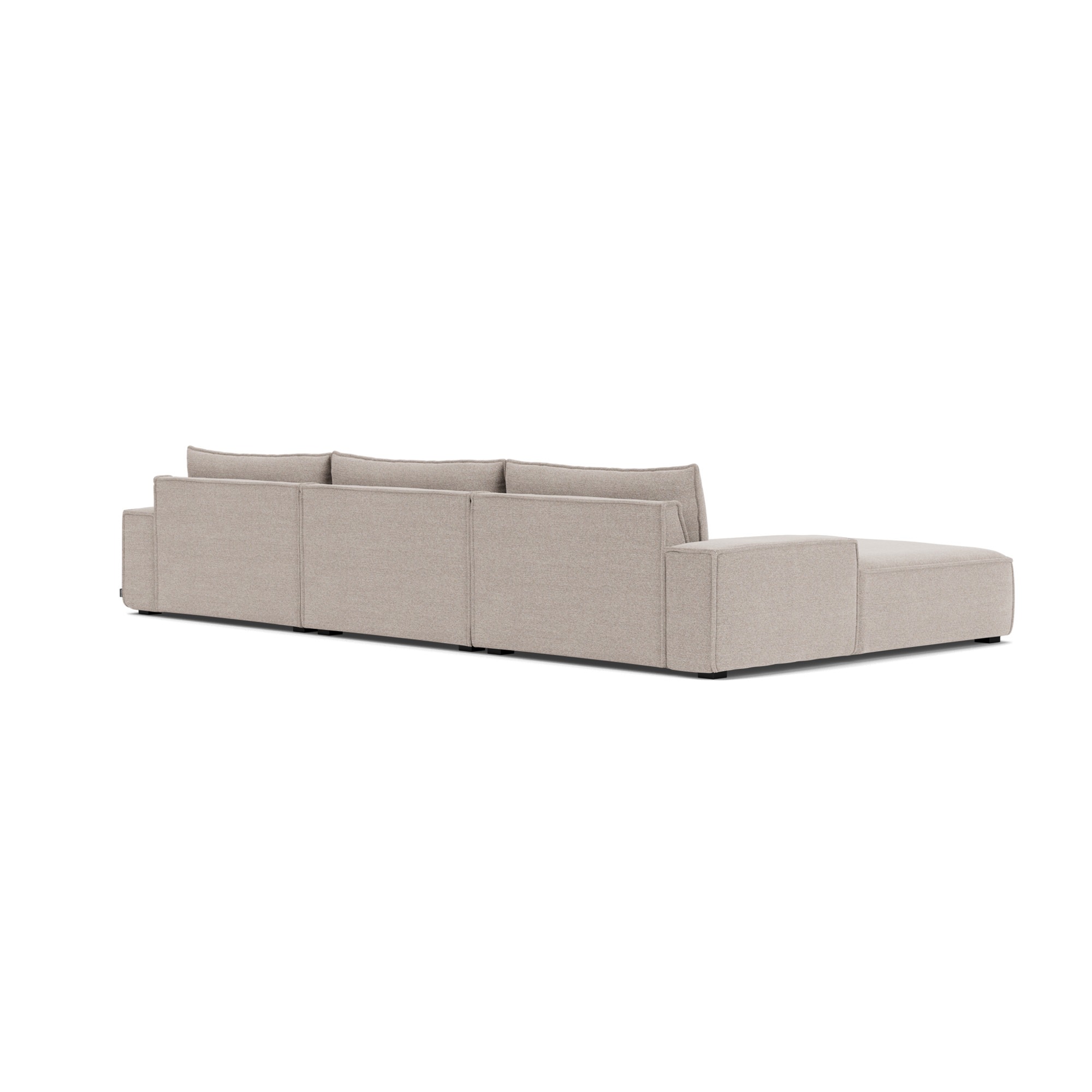 Daphne, 4-Sitzer Modulsofa mit Récamiere links Beige - Agnes Brown ...