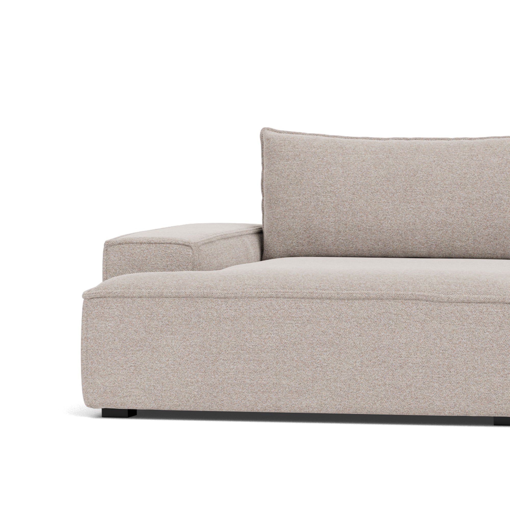 Daphne, 4-Sitzer Modulsofa mit Récamiere rechts Beige - Agnes Brown ...