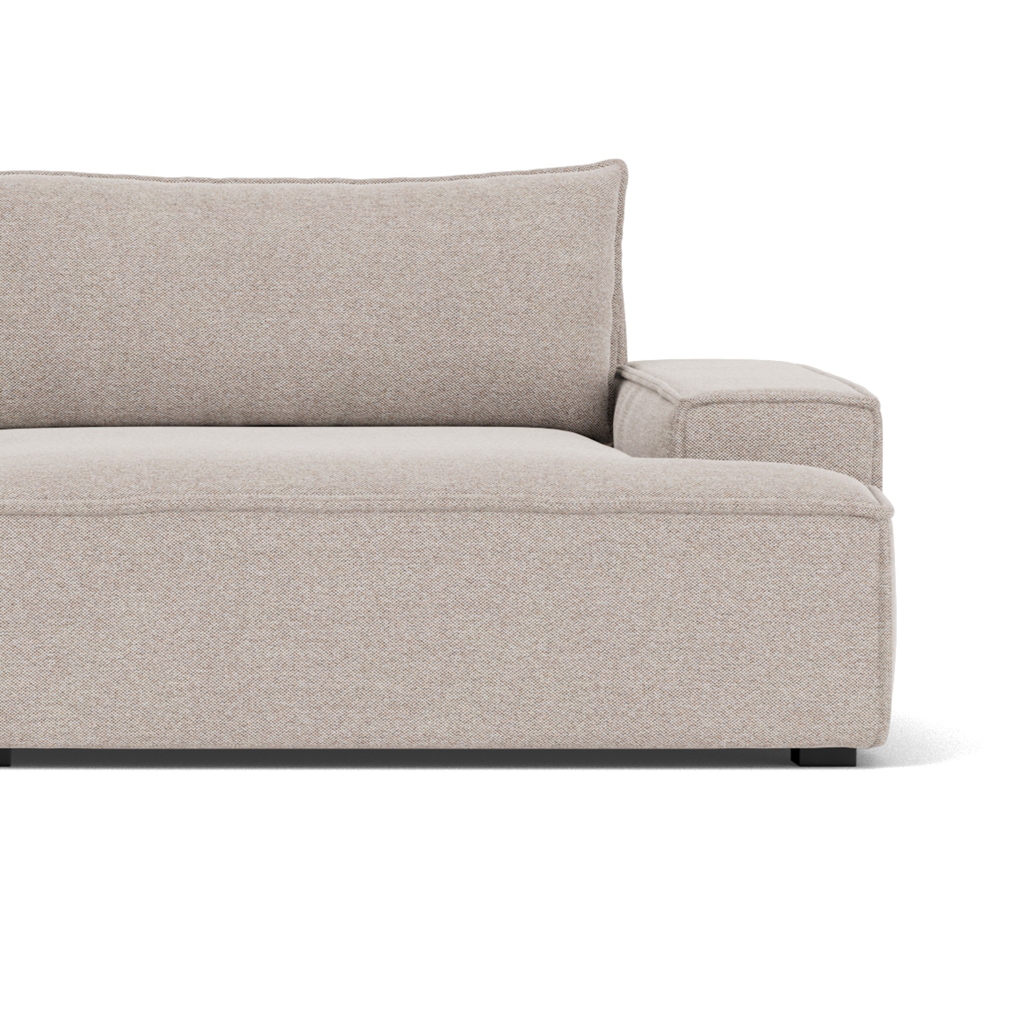 Daphne, 3-personers chaiselong venstre modulsofa Sand - Agnes Brown - SOFACOMPANY