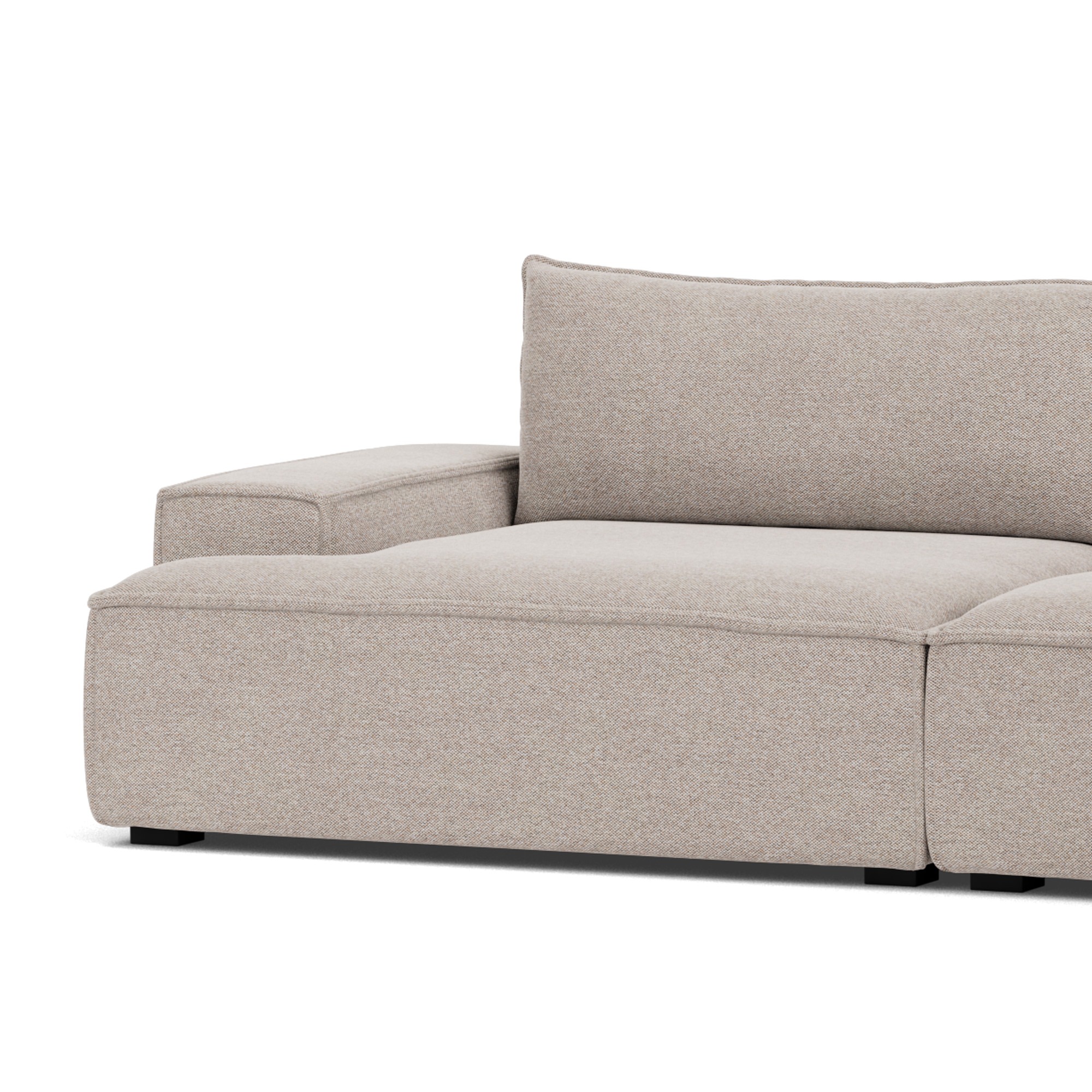 Daphne, modulaire hoek zetel, rechts Beige - Agnes Brown - SOFACOMPANY
