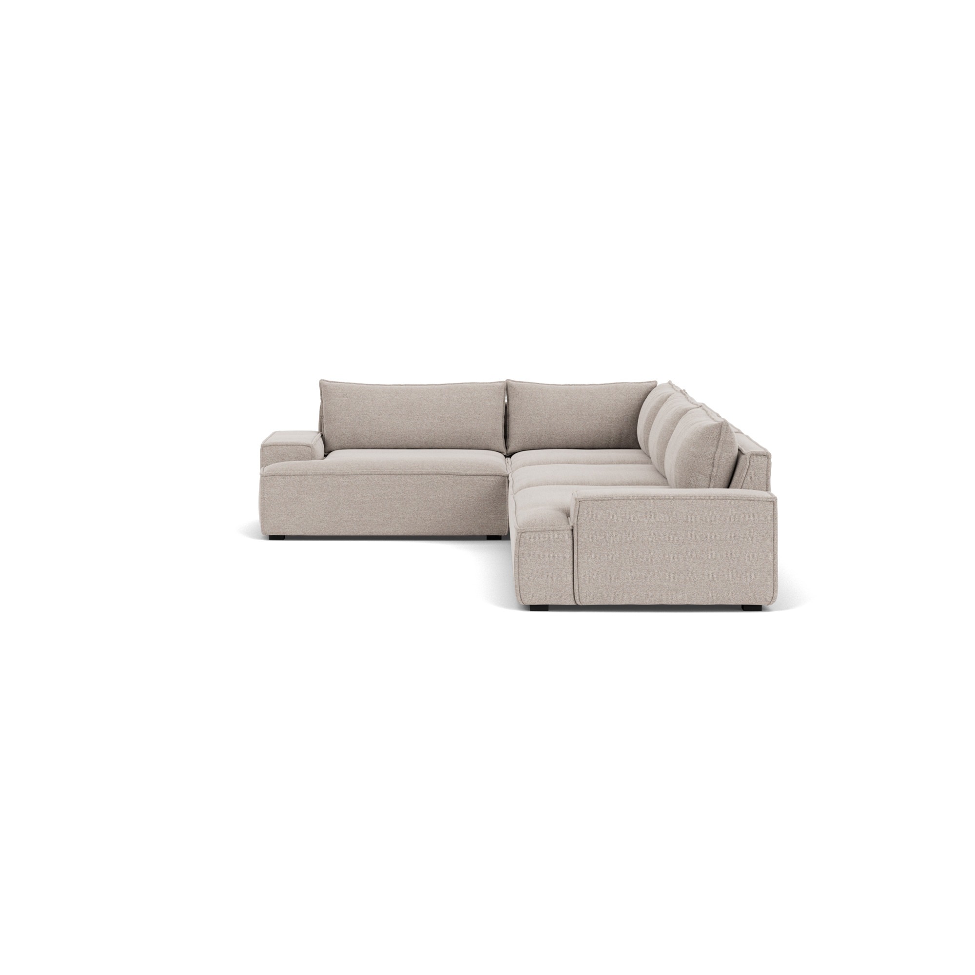 Daphne, Modulsofa, Ecke links Beige - Agnes Brown - SOFACOMPANY