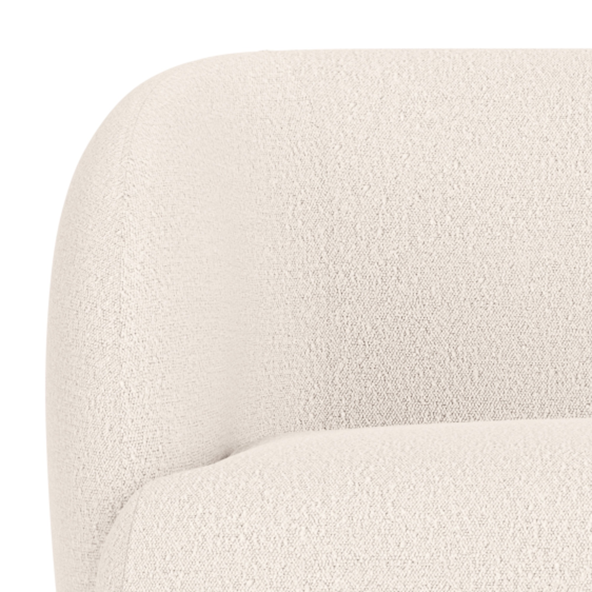 Paula, Modulsofa, Ecke rechts Weiß - Maya Cream - SOFACOMPANY