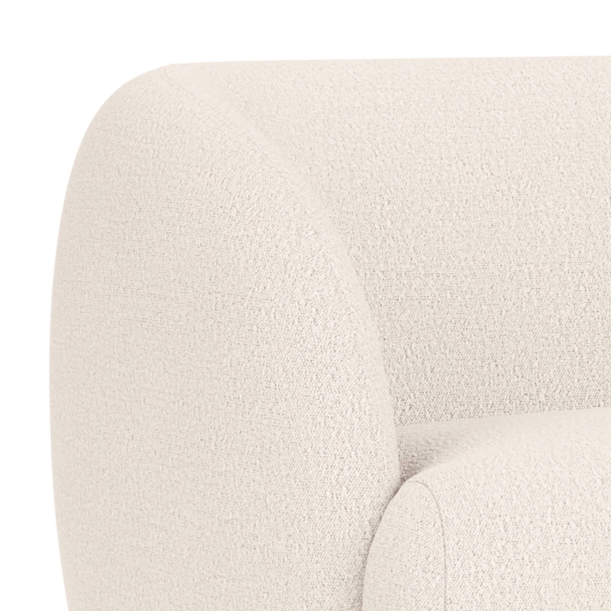 Paula, modulaire hoek zetel, links Witte - Maya Cream - SOFACOMPANY