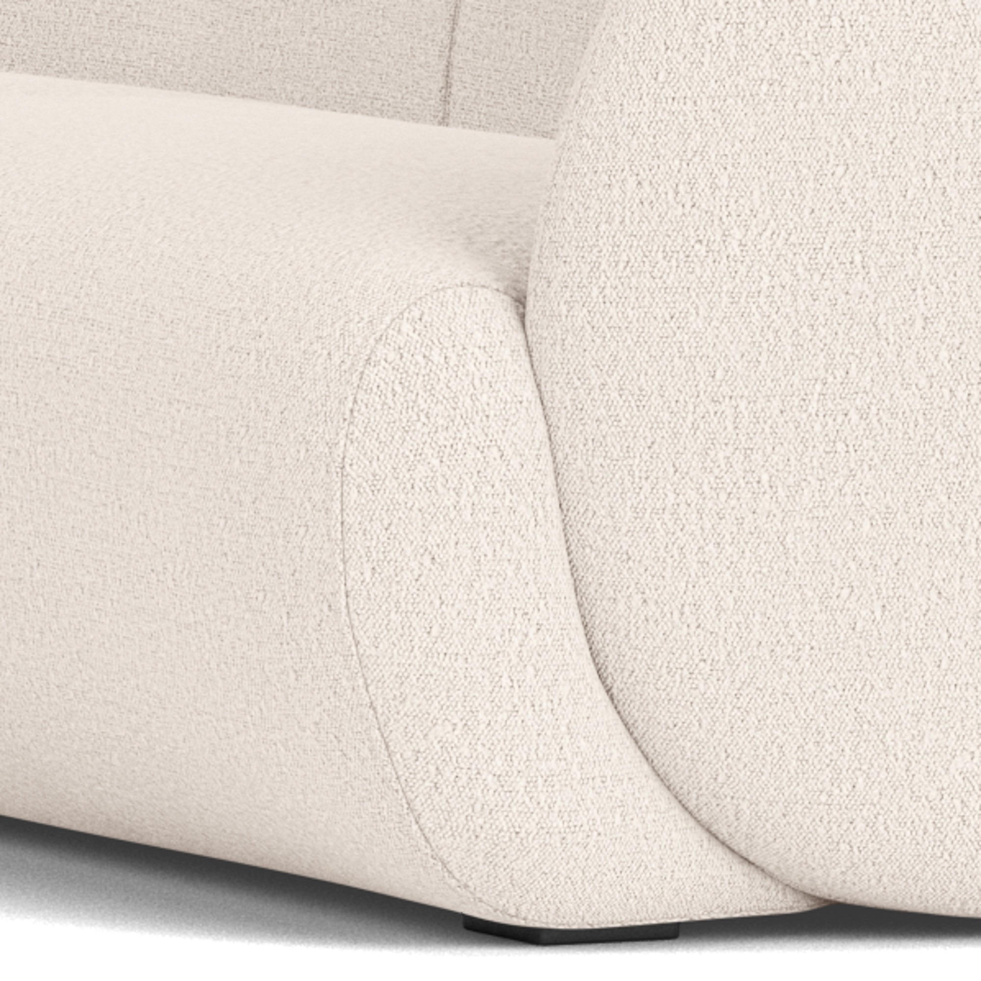 Paula, Modulsofa, Ecke rechts Weiß - Maya Cream - SOFACOMPANY