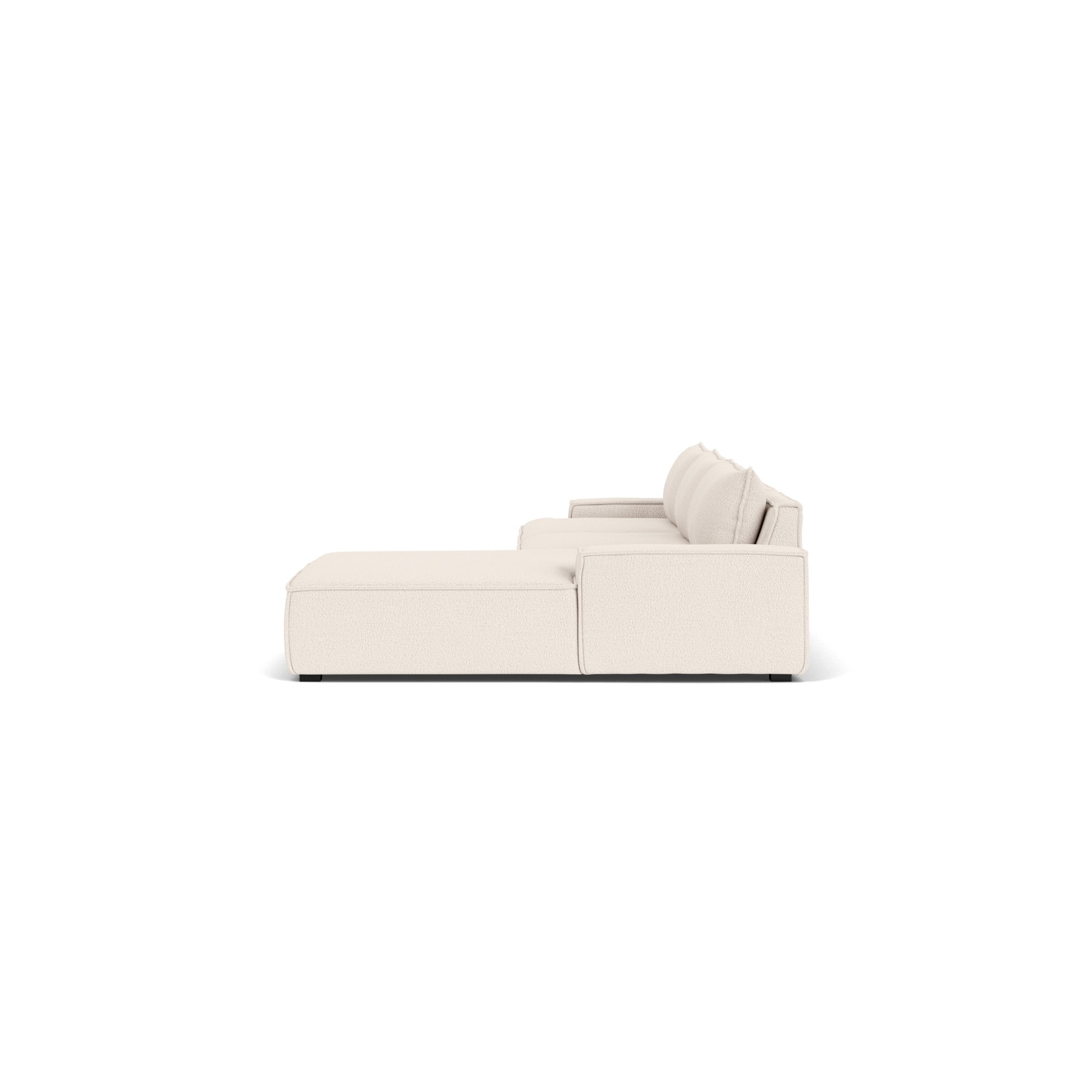 Daphne, 4-Sitzer Modulsofa mit Récamiere rechts Beige - Agnes Brown ...