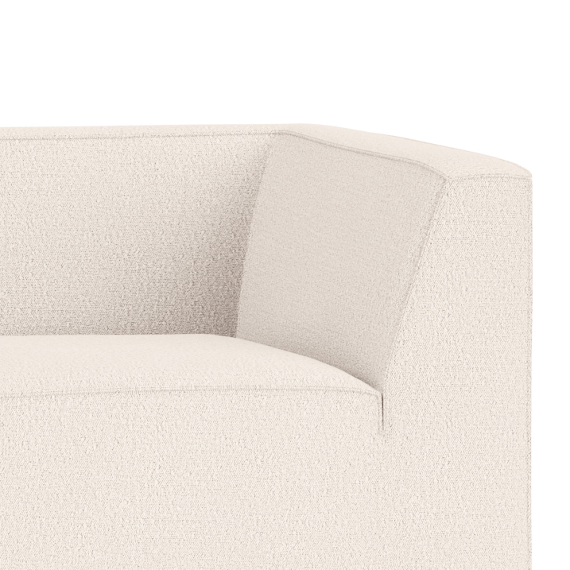 Dane, modulaire 4-zitsbank met hocker Witte - Maya Cream - SOFACOMPANY