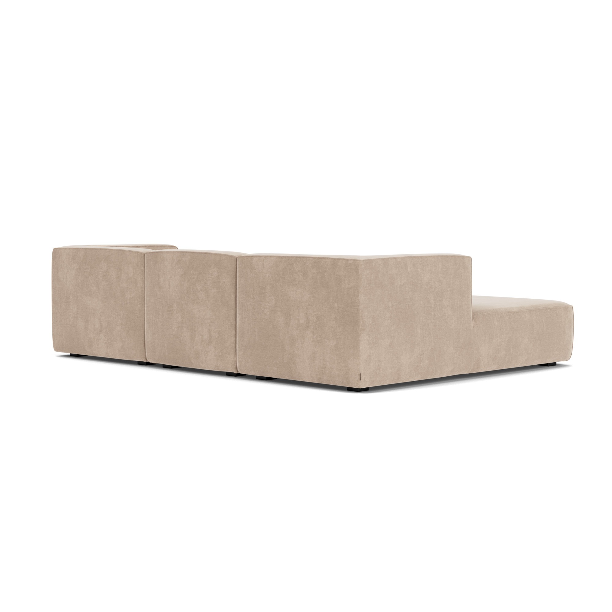 Dane, modulaire 3-zits zetel chaise longue links Beige - Danny Cream - SOFACOMPANY