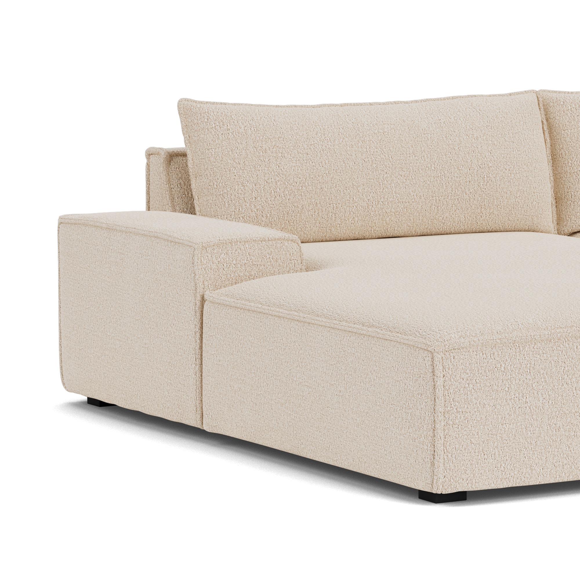 Daphne, modulaire 3,5-zits zetel chaise longue links Beige - Pasha Dune ...