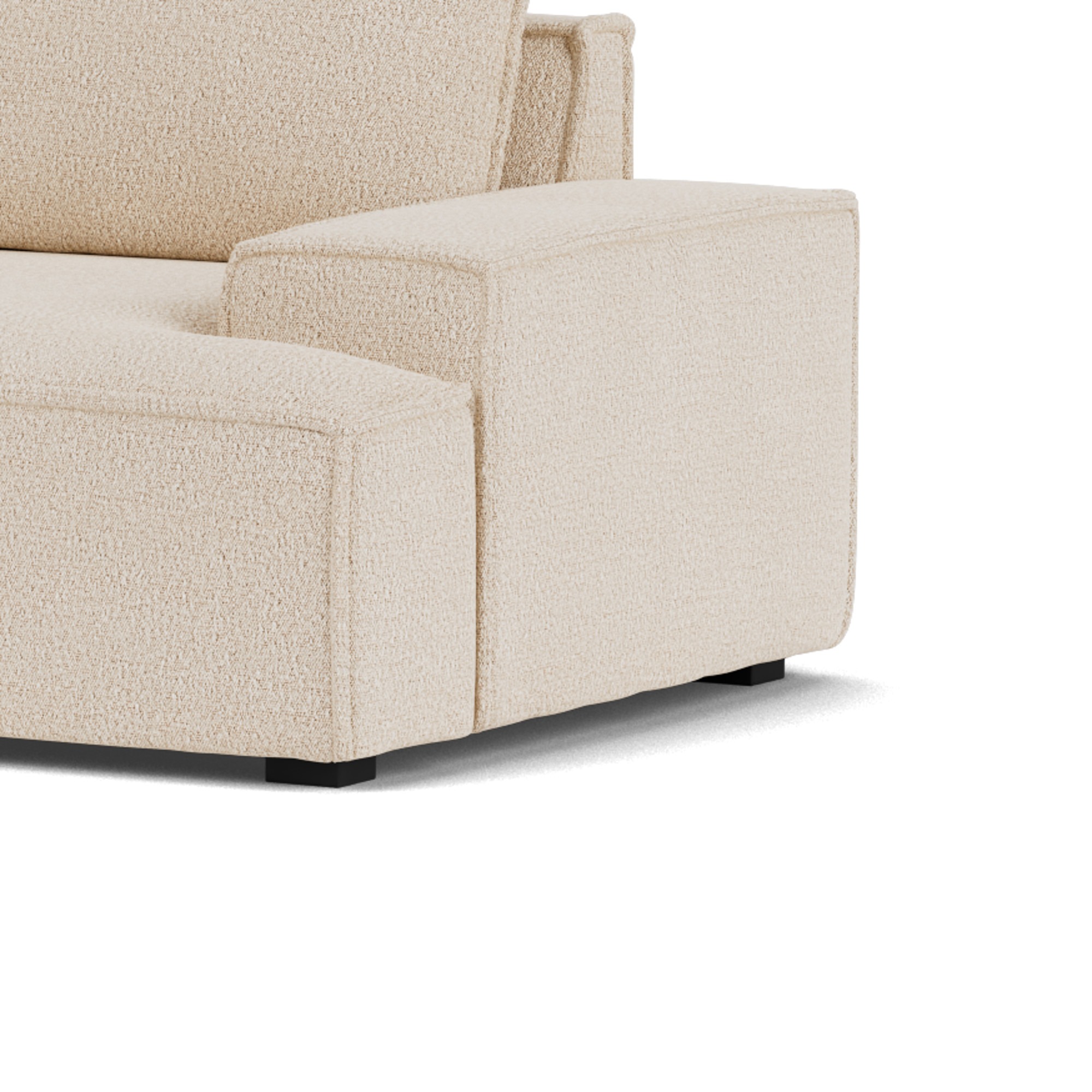 Daphne, Modulsofa, Ecke rechts Beige - Pasha Dune - SOFACOMPANY