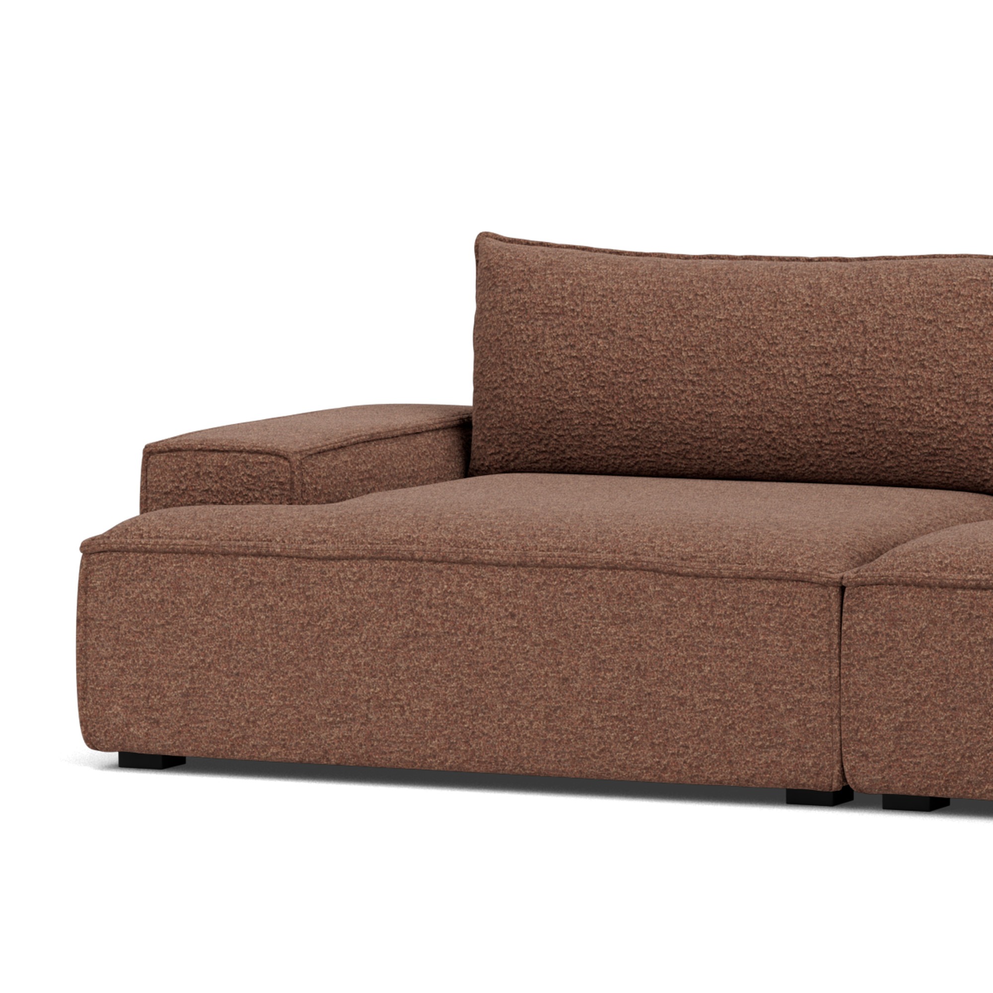 Daphne, Modulsofa, Ecke rechts Braun - Pebble Rust - SOFACOMPANY