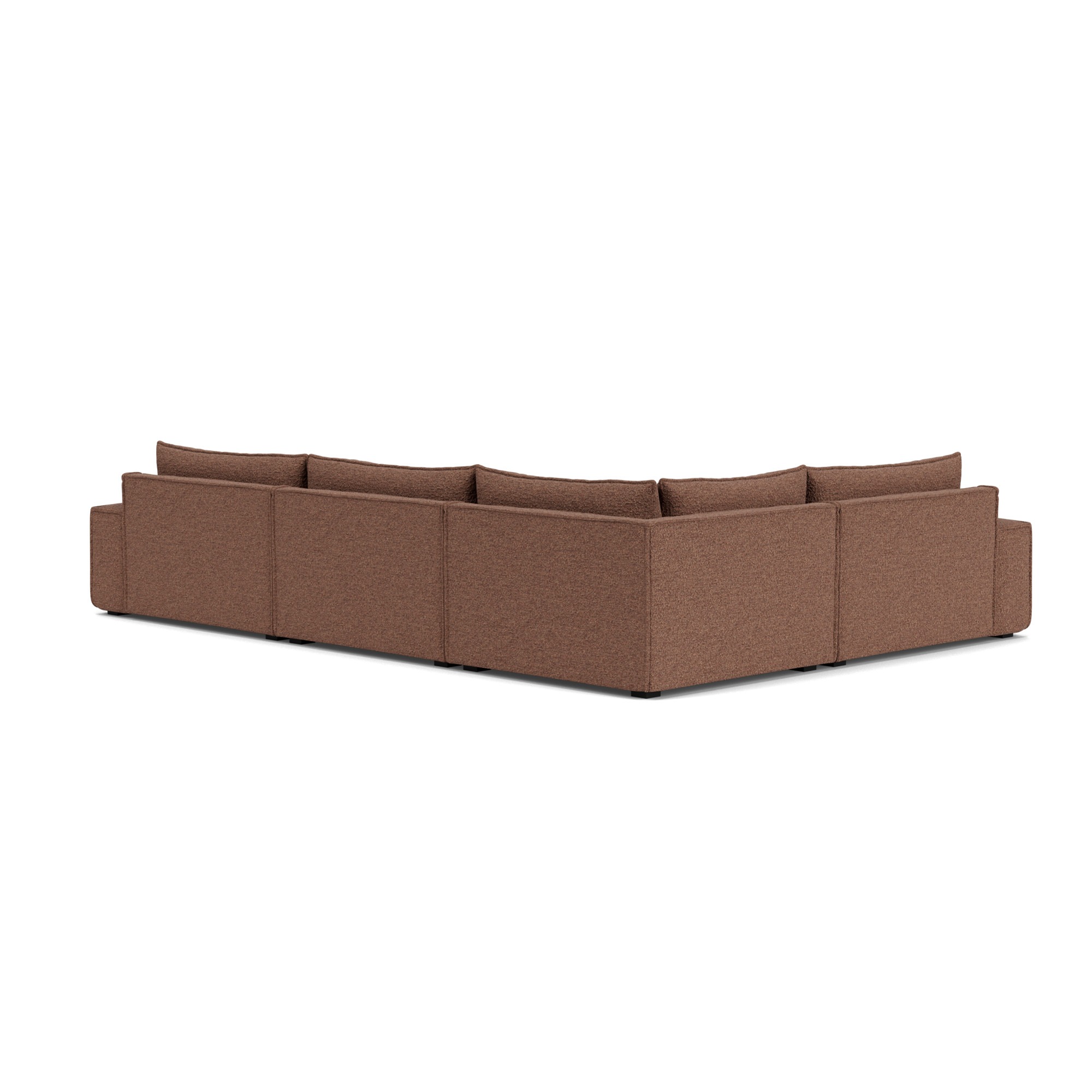 Daphne, hörnmodulsofa, vänster Brun - Pebble Rust - SOFACOMPANY