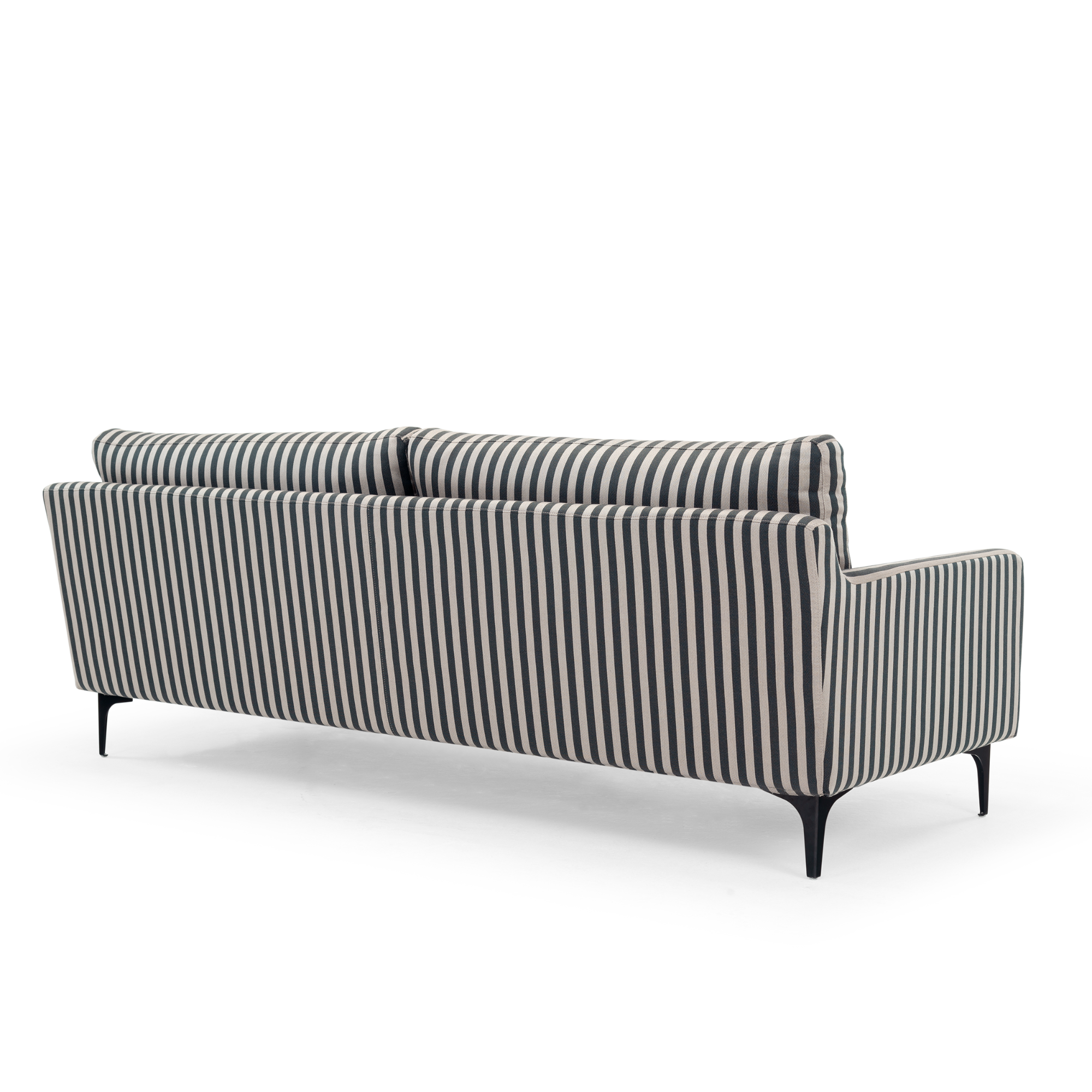 Anna 3-seters sofa Stripete - Straight Latte Black - SOFACOMPANY
