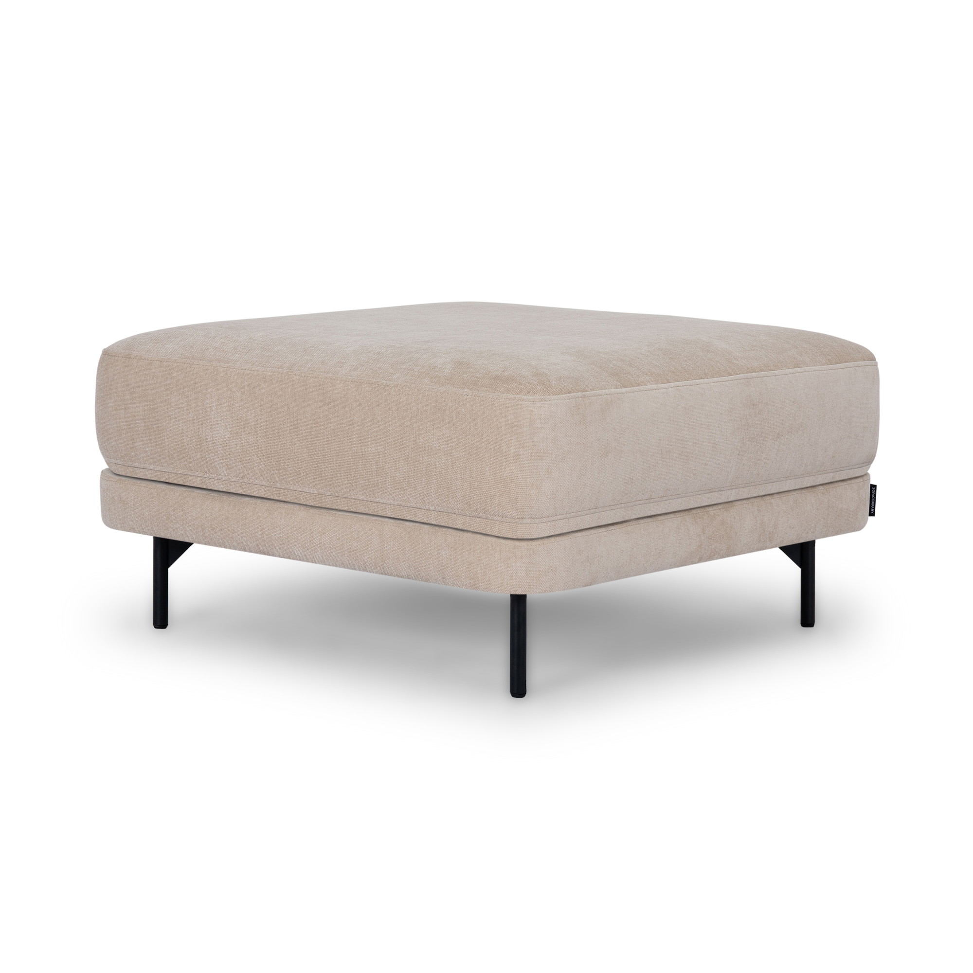 Maison, Fußhocker XL Beige - Danny Cream - SOFACOMPANY