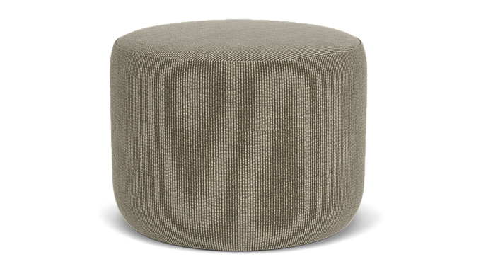 Puffer og fotskamler. Oppdater stuen med en rund puff