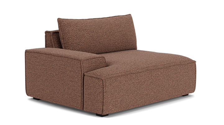 Daphne, 1-sits modul, vänster Brun - Pebble Rust - SOFACOMPANY