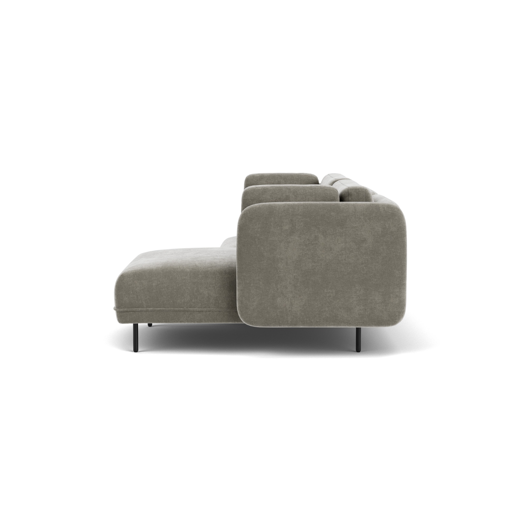 Ellis, modulaire 2-zitsbank chaise longue links Groen - Planet Grey ...