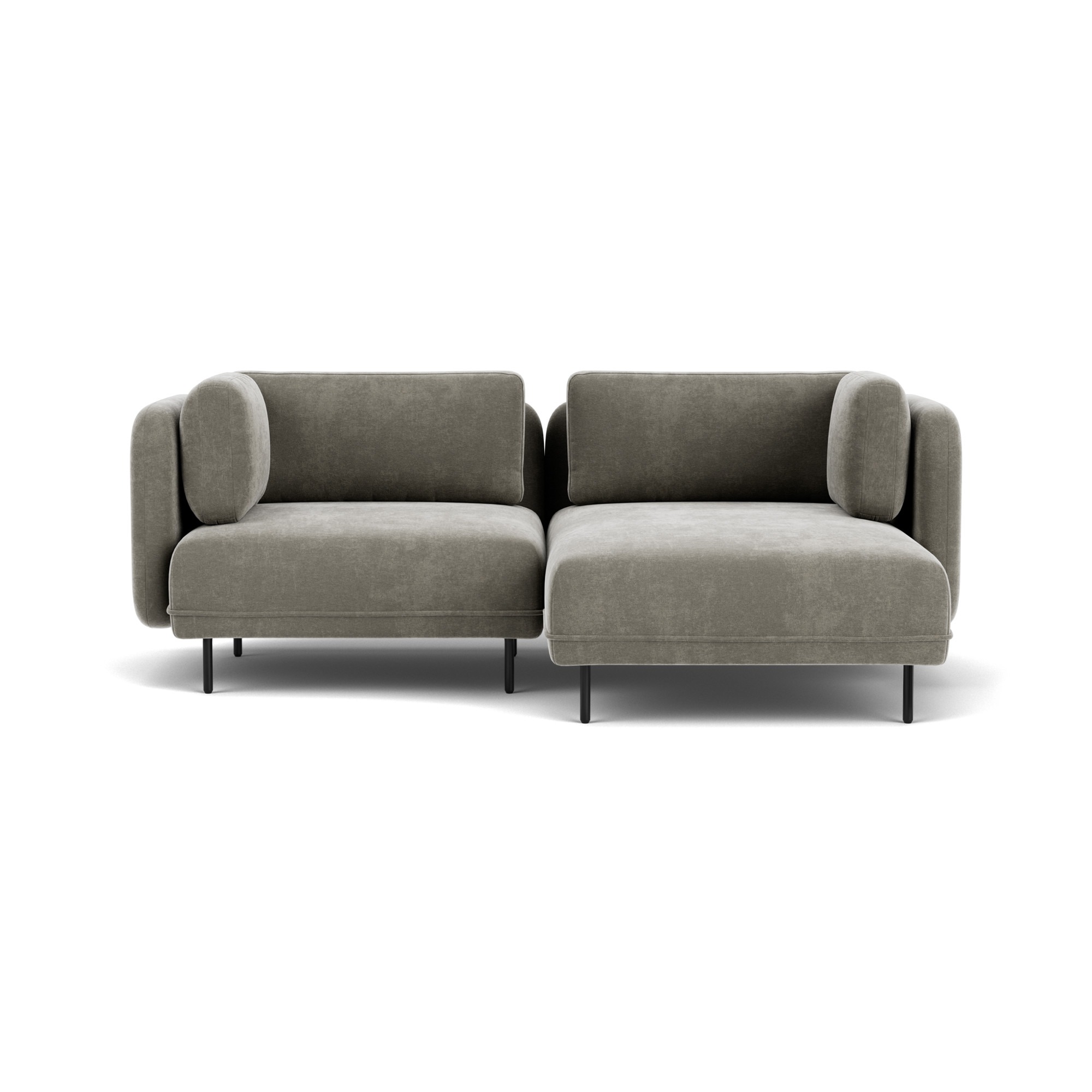 Ellis, modulaire 2-zitsbank chaise longue links Groen - Planet Grey ...