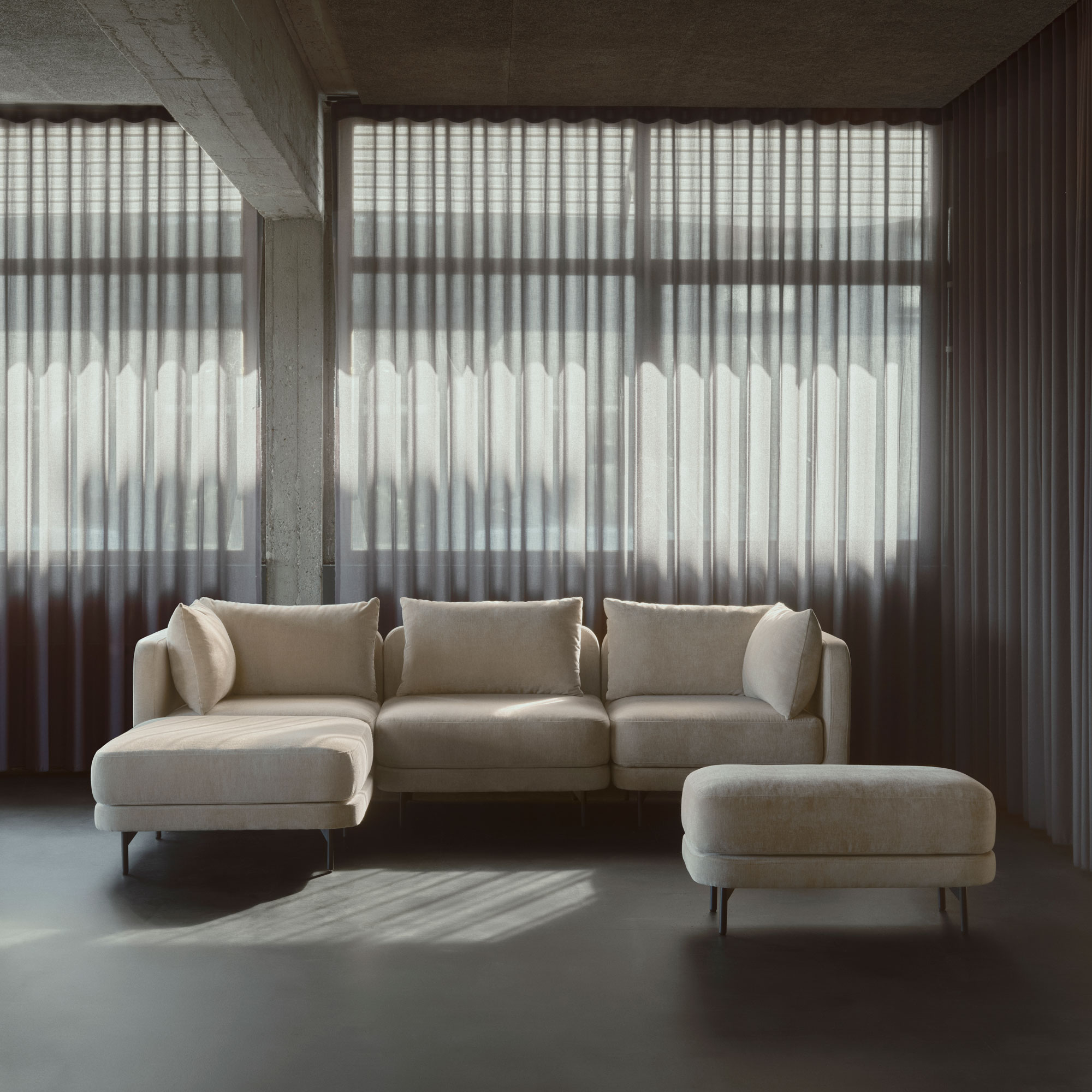 Maison, Fodskammel modul Sand - Danny Cream - SOFACOMPANY