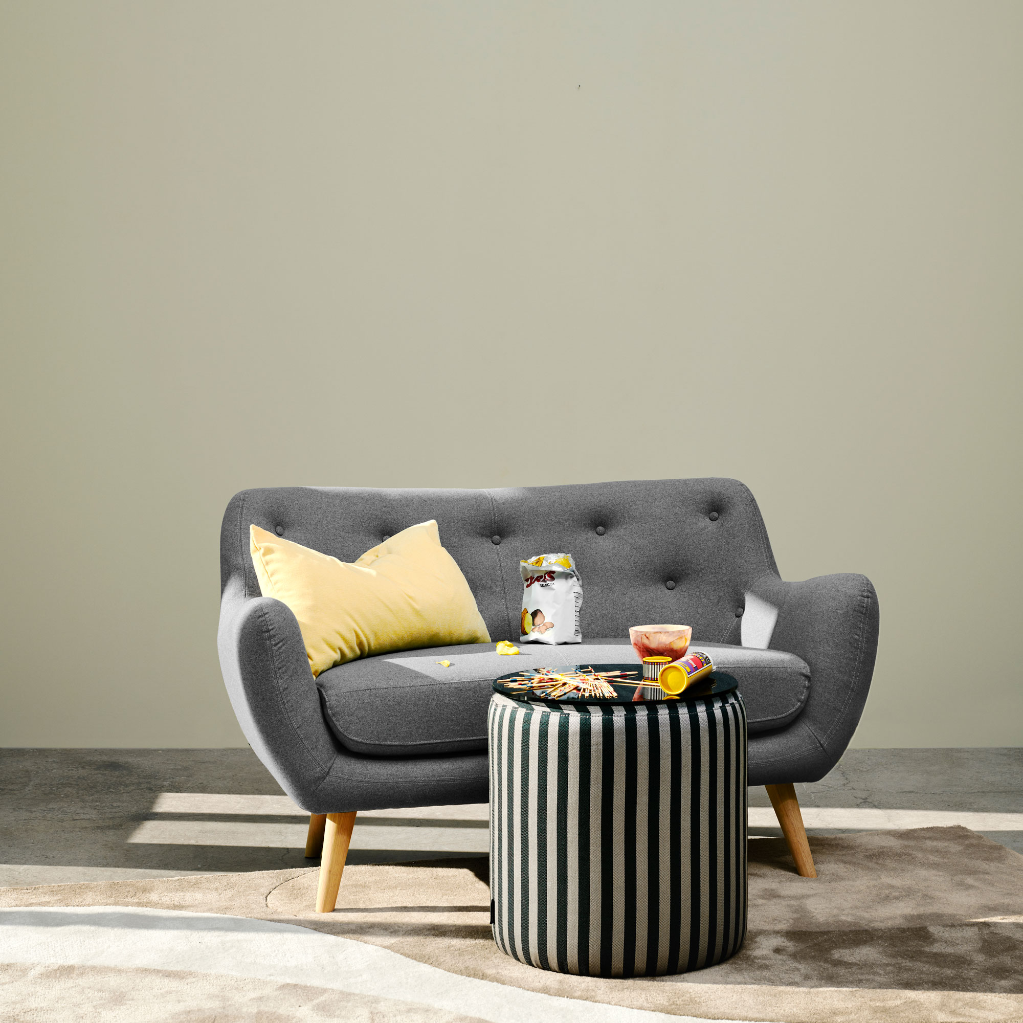 Medium grey sofa store