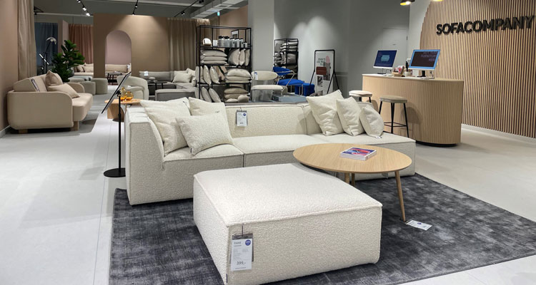 Sofa for showroom store